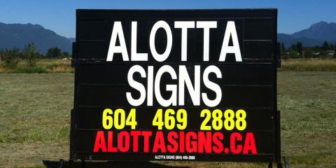 Readerboard Portable Sign Rentals, Alotta Signs, Vancouver